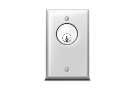 SDC 800 Single Gang 1/4 inch Aluminum Plate Key Switch