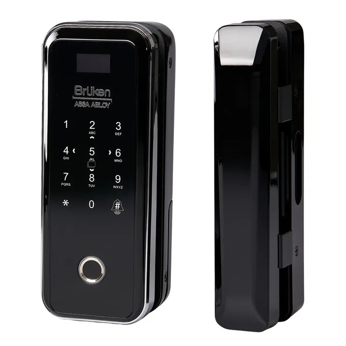 Rockwood, Bruken DL-GS3550 Digital Glass Door Lock, Battery Powered