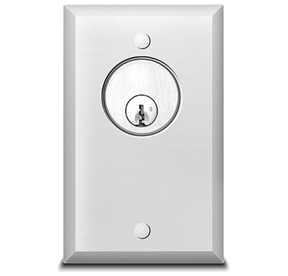SDC 800 Single Gang 1/4 inch Aluminum Plate Key Switch