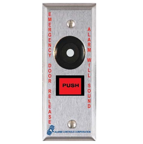 TS-26 Emergency Door Release with Piezo Buzzer, Narrow Mount